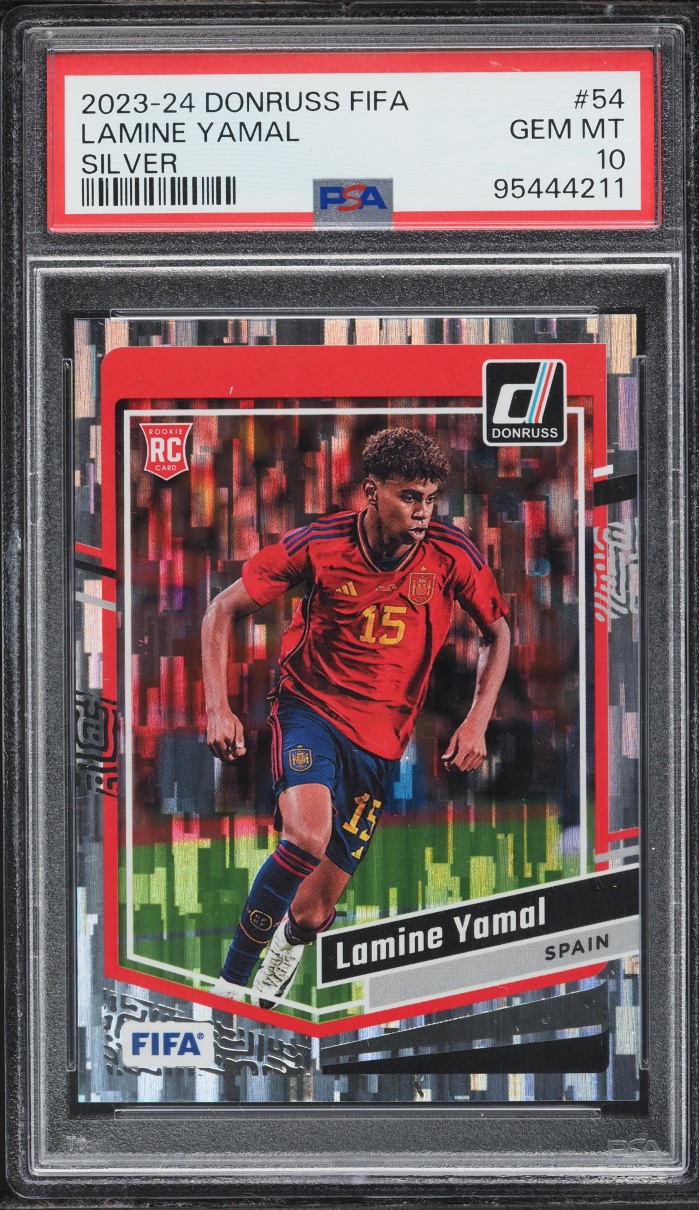 2023 Donruss FIFA Silver Lamine Yamal ROOKIE #54 PSA 10 GEM MINT on ...