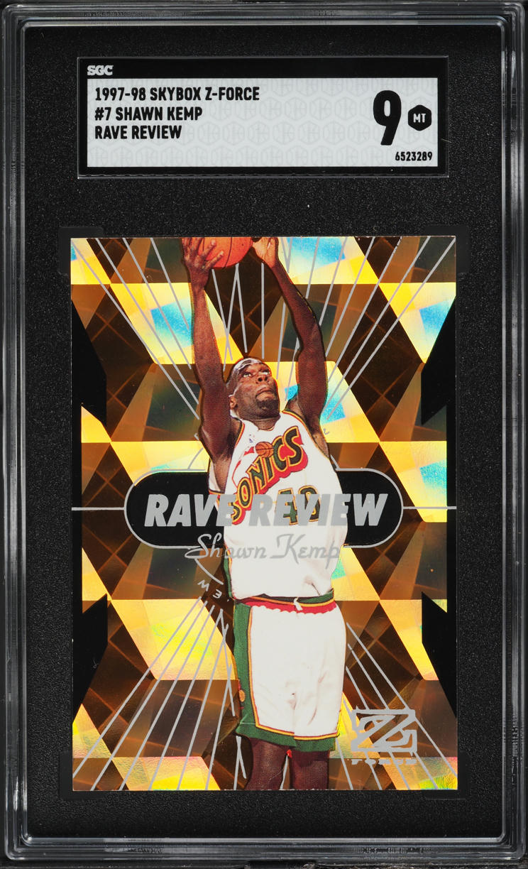 1997 Skybox Z-Force Rave Review Shawn Kemp #7 SGC 9 MINT on Fanatics ...