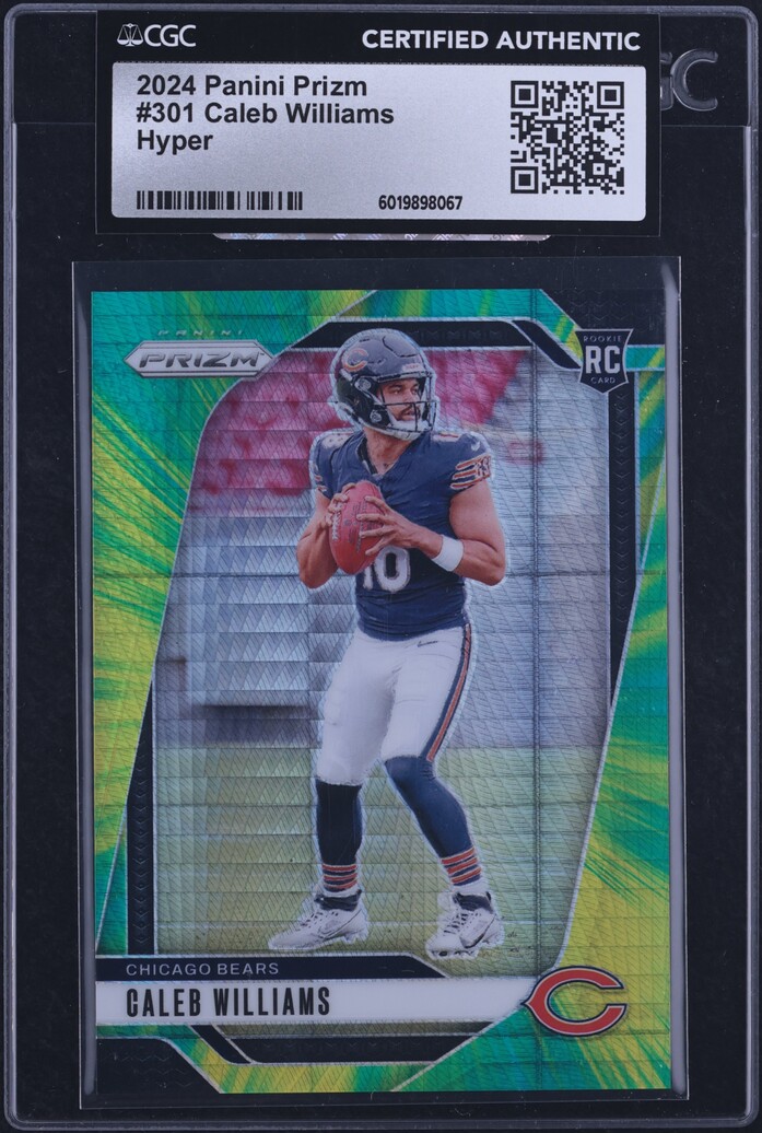 2024 Panini Prizm Hyper Caleb Williams ROOKIE /180 #301 CGC AUTH on ...