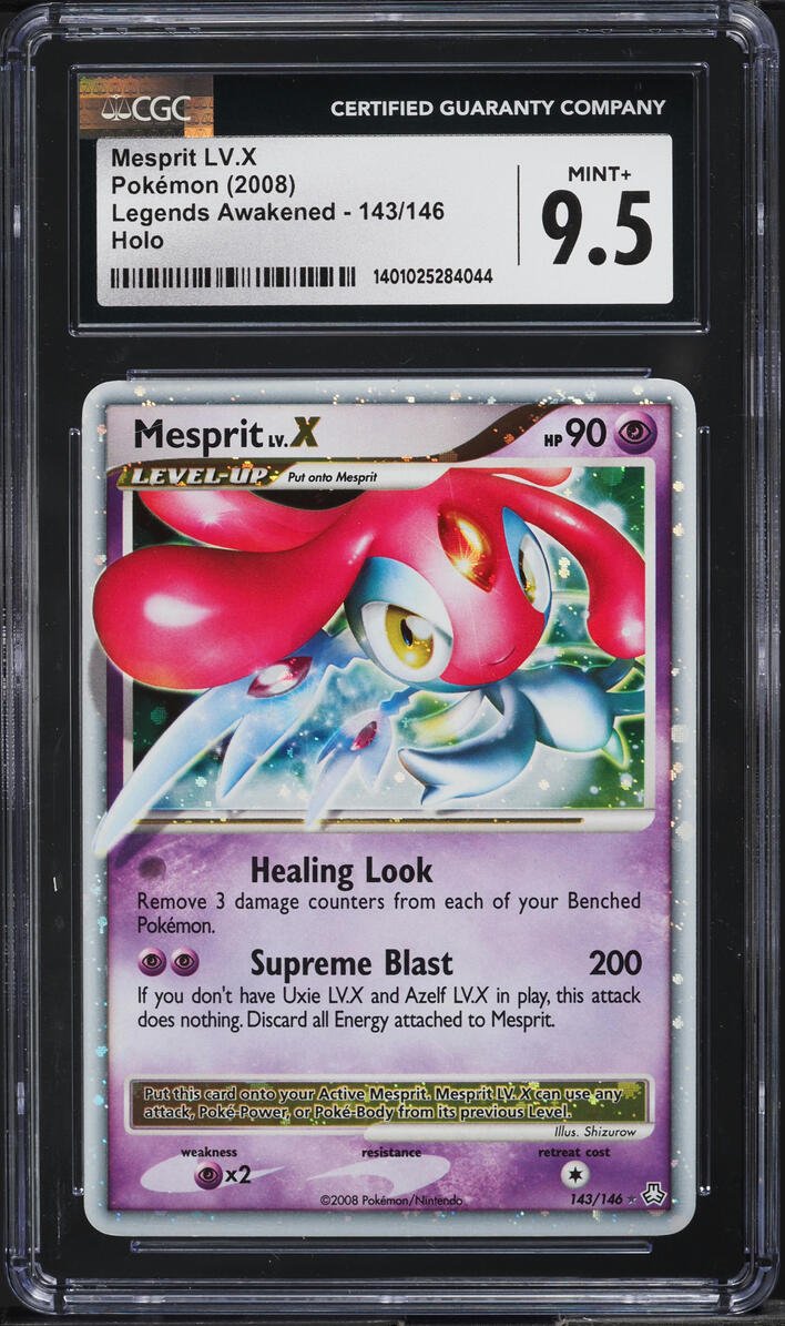 2008 Pokemon Diamond & Pearl Legends Awakened Holo Mesprit Lv.X #143 CGC 9.5 on Fanatics Collect