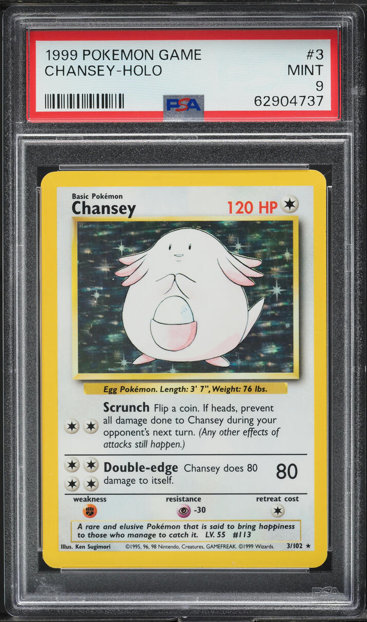 1999 Pokemon Dutch Base Set Holo Chansey #3 CGC 9 MINT on Fanatics Collect