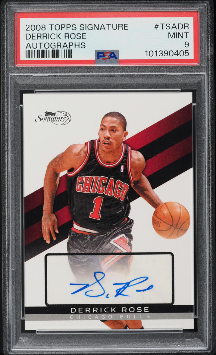2008 Topps Signature Derrick Rose ROOKIE AUTO /649 #TSADR PSA 9 MINT on Fanatics Collect
