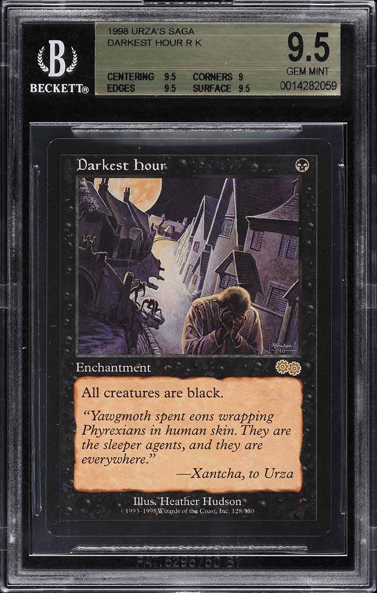 1998 Magic The Gathering MTG Urza's Saga Darkest Hour R K BGS 9.5 GEM ...