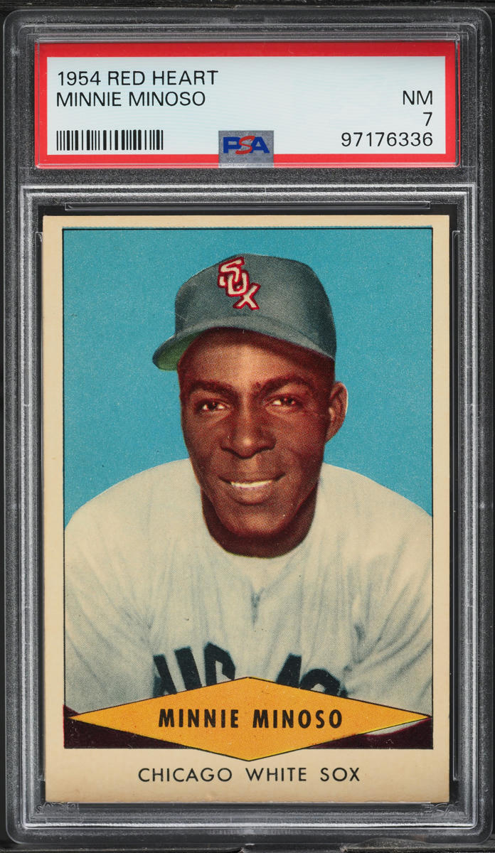 1954 Red Heart Minnie Minoso PSA 7 NRMT on Fanatics Collect