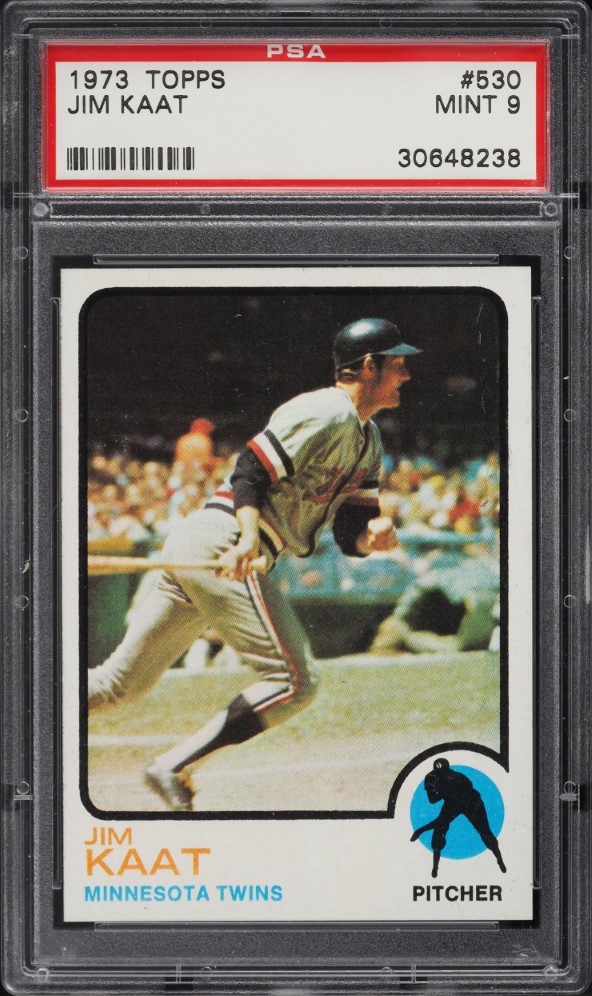 1973 Topps Jim Kaat #530 PSA 9 MINT on Fanatics Collect