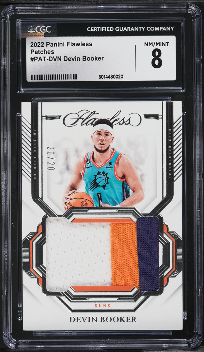 2022 Panini Flawless Devin Booker PATCH 20/20 #PAT-DVN CGC 8 NM-MT on ...