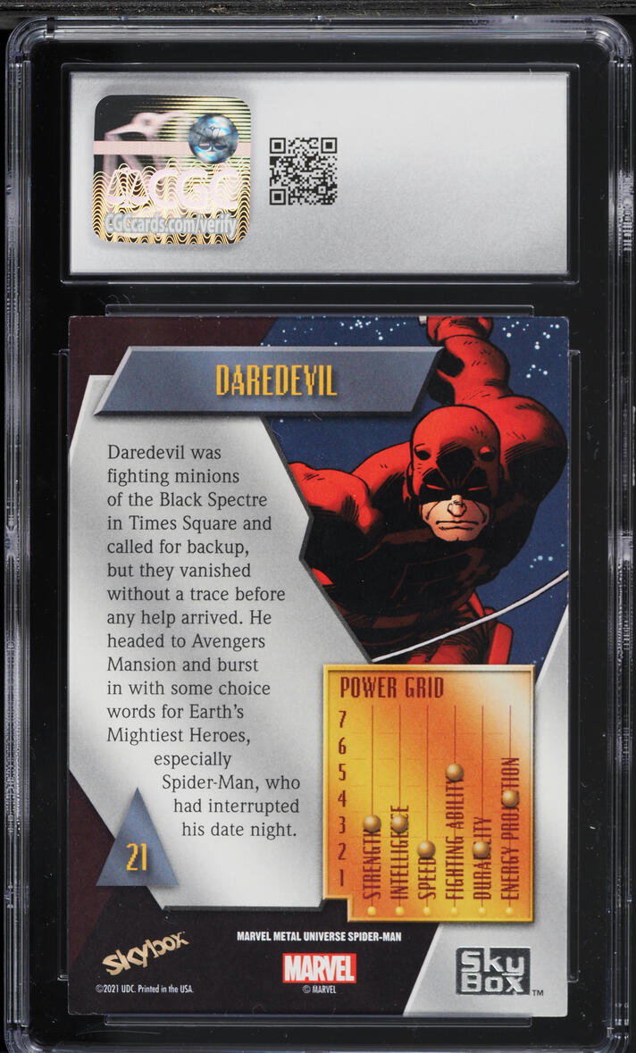 2022 Metal Universe Spider-Man Daredevil #21 CGC 8.5 NM-MT+ on Fanatics ...