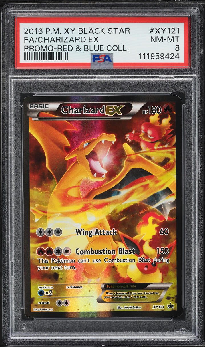 2016 Pokemon XY Promo Red & Blue Collection Full Art Charizard EX # ...
