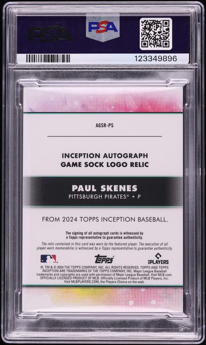 2024 Topps Inception Game Sock Logo Paul Skenes ROOKIE PATCH AUTO DNA ...
