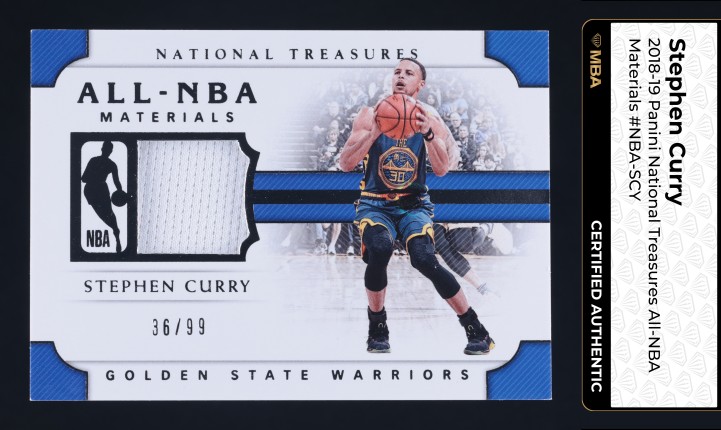 2018 National Treasures All-NBA Stephen Curry PATCH /99 #NBA-SCY MBA ...