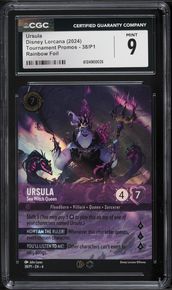 2024 Disney Lorcana Tournament Promo Rainbow Foil Ursula Sea Witch ...