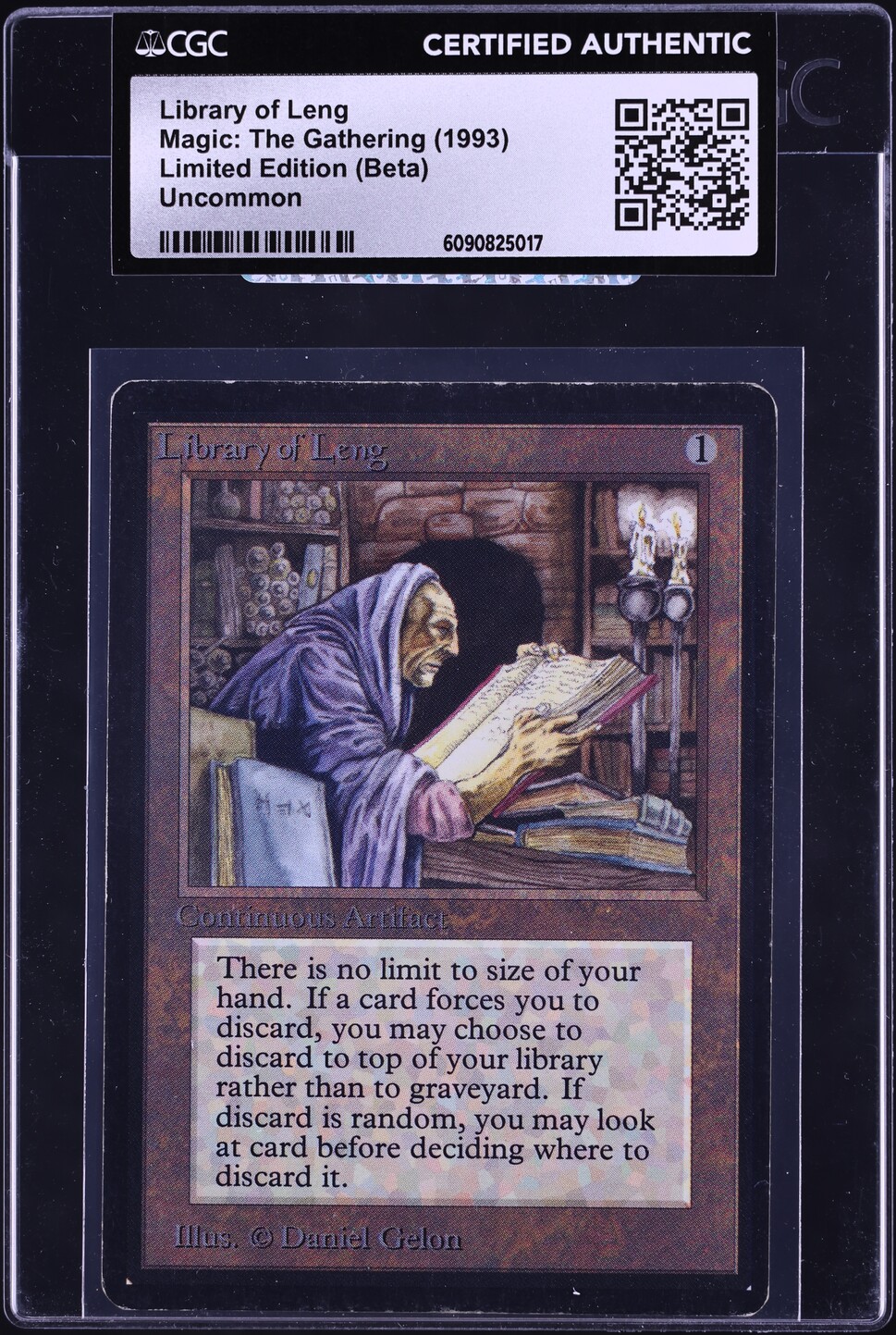 1993 Magic The Gathering MTG Beta Library Of Leng CGC AUTH on Fanatics ...