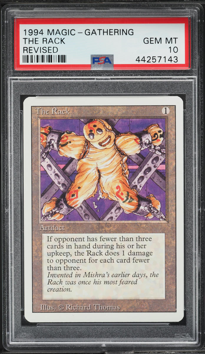 1994 Magic The Gathering MTG Revised The Rack PSA 10 GEM MINT on ...