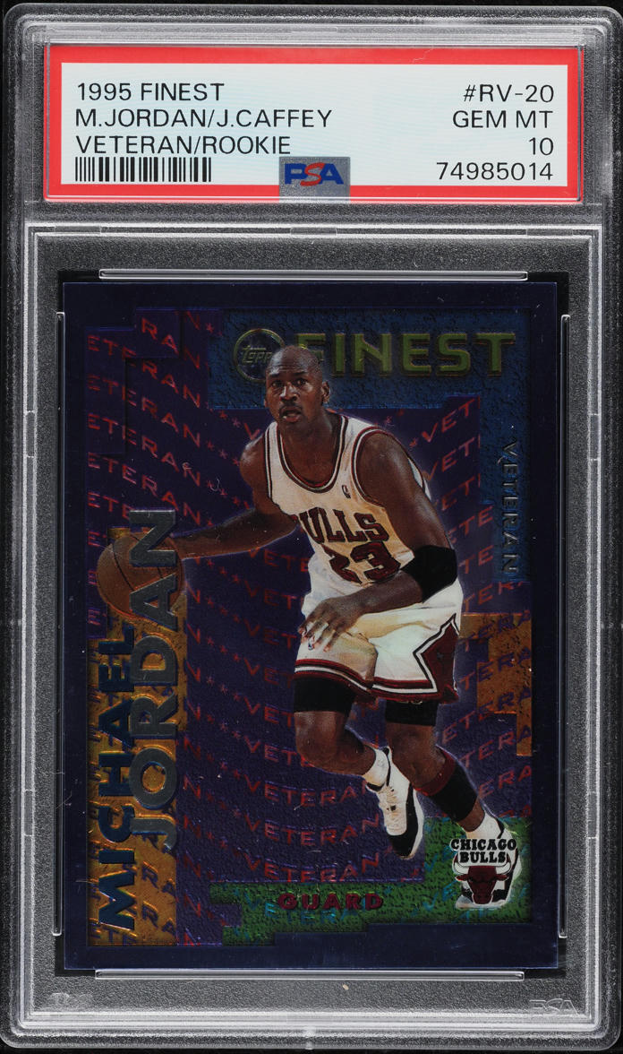 1995 Finest Veteran Michael Jordan & Jason Caffey ROOKIE #RV-20 PSA 10 ...