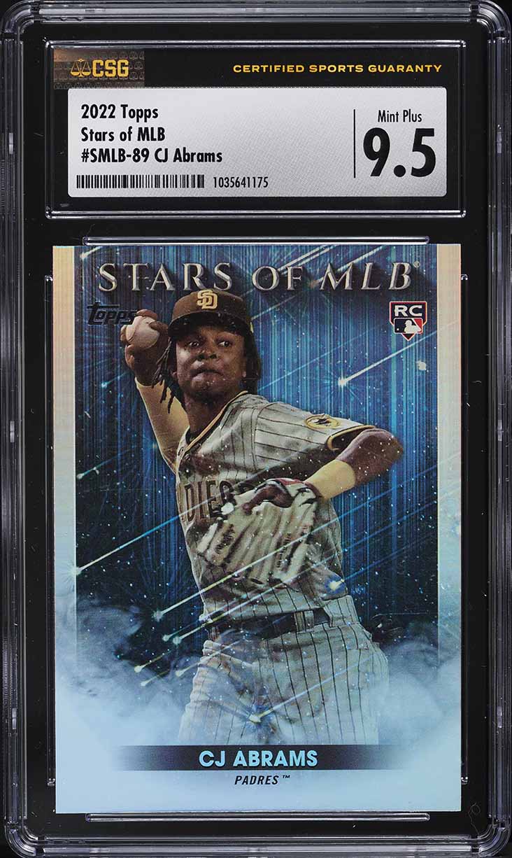 2022 Topps Stars Of MLB CJ Abrams ROOKIE #SMLB-89 CSG 9.5 MINT+ on ...
