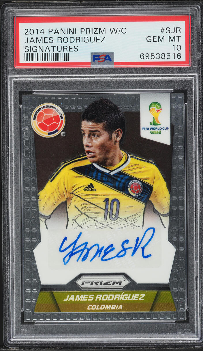 2014 Panini Prizm World Cup Signatures James Rodriguez AUTO #S-JR PSA ...
