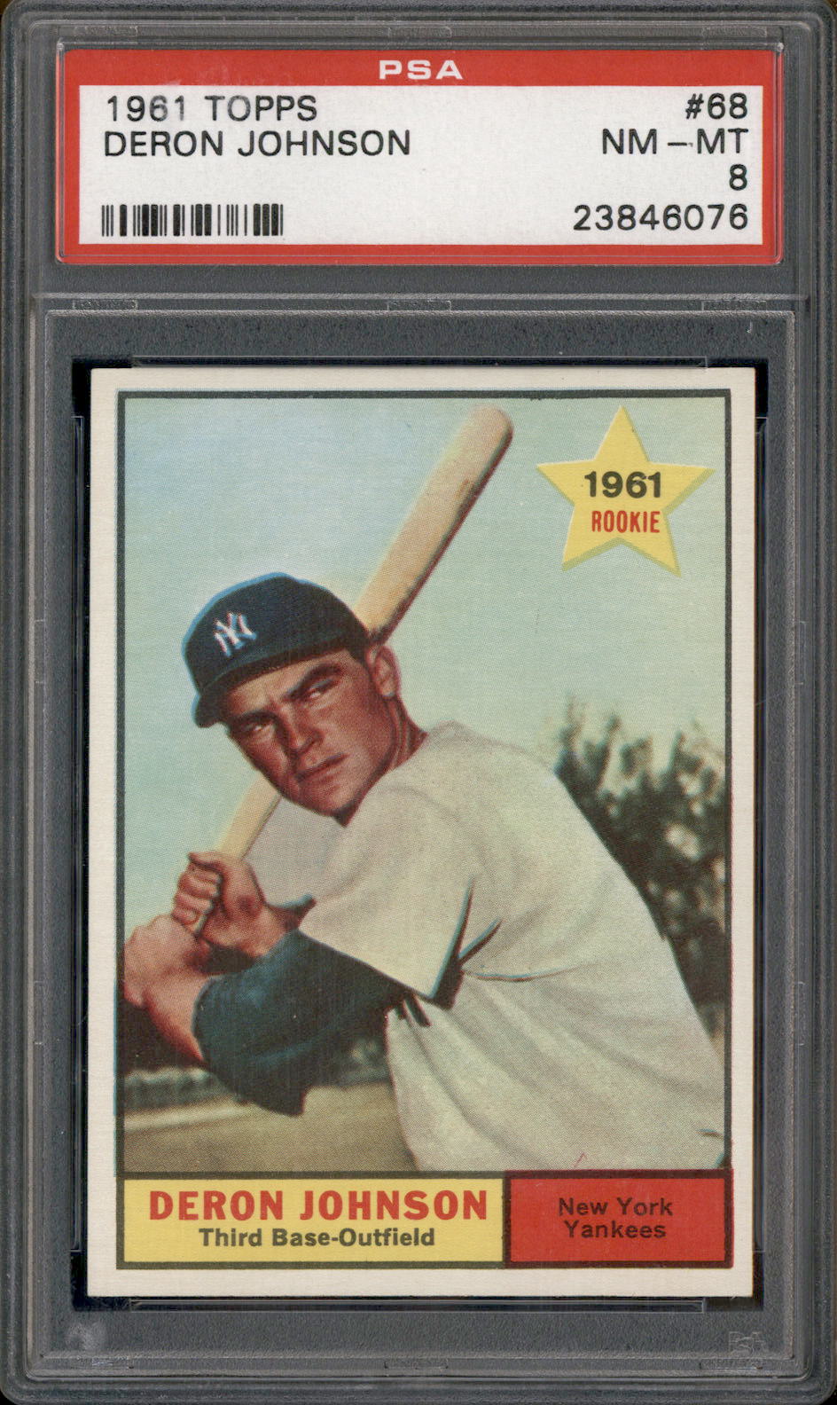 1961 Topps #68 Deron Johnson PSA 8 on Fanatics Collect