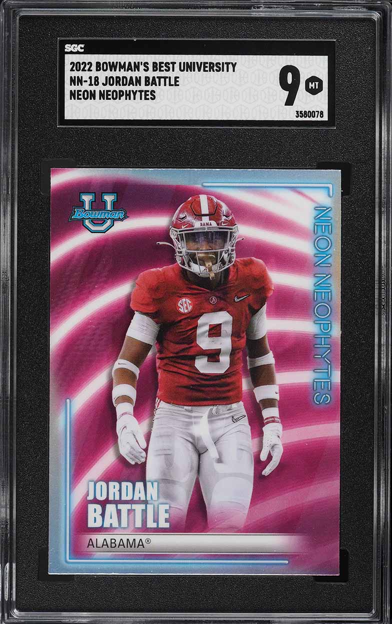 2022 Bowman's Best University Neon Neophytes Jordan Battle ROOKIE #NN ...