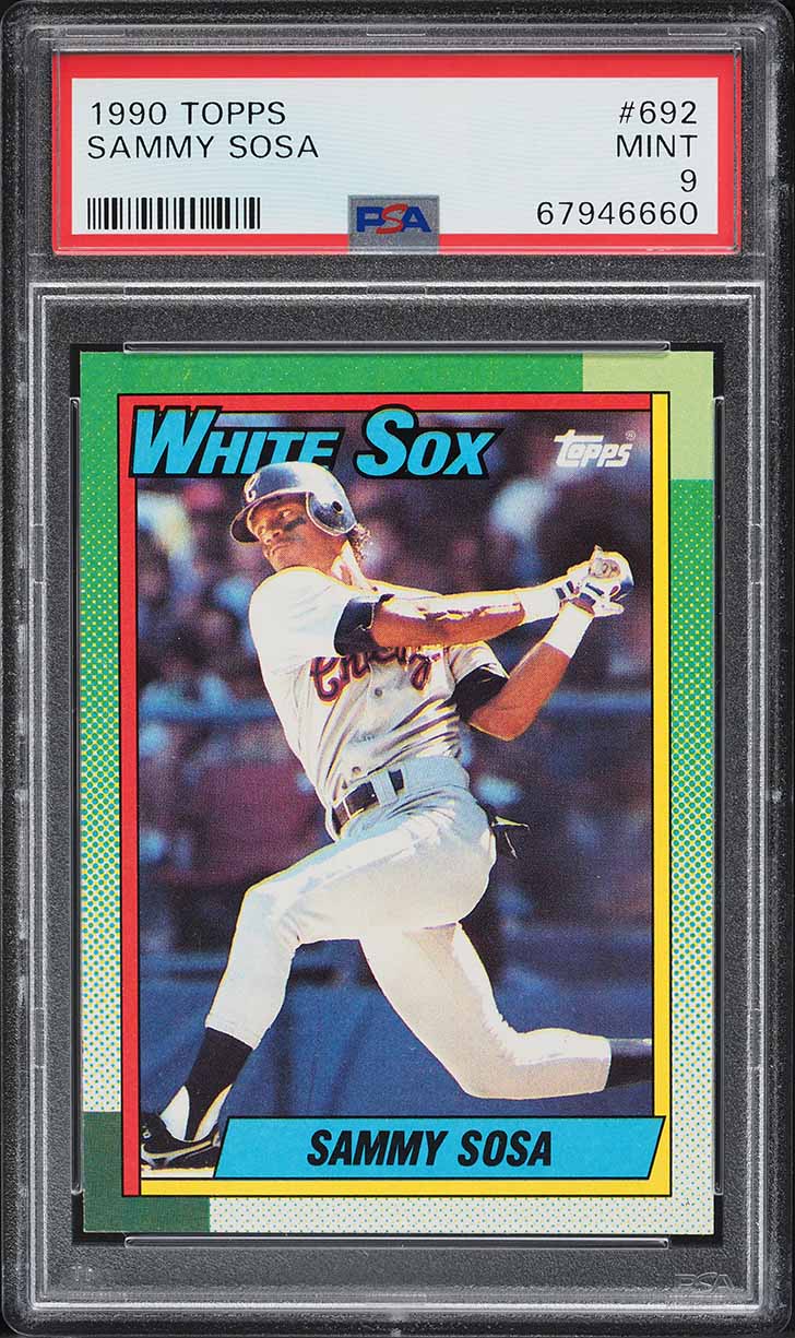 1990 Topps Sammy Sosa ROOKIE #692 PSA 9 MINT on Fanatics Collect