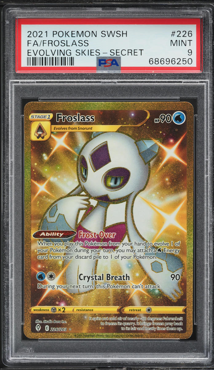2021 Pokemon Sword & Shield Evolving Skies Hyper Rare Froslass #226 PSA ...