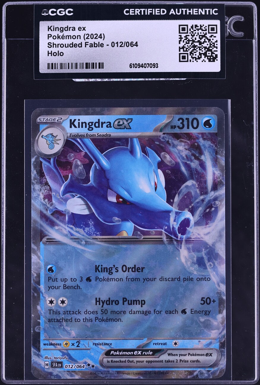 2024 Pokemon Scarlet & Violet Shrouded Fable Holo Kingdra EX #12 CGC ...