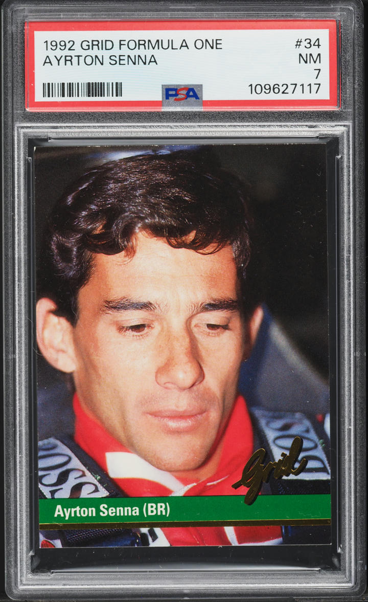 1992 Grid Formula 1 F1 Ayrton Senna #34 PSA 7 NRMT on Fanatics Collect