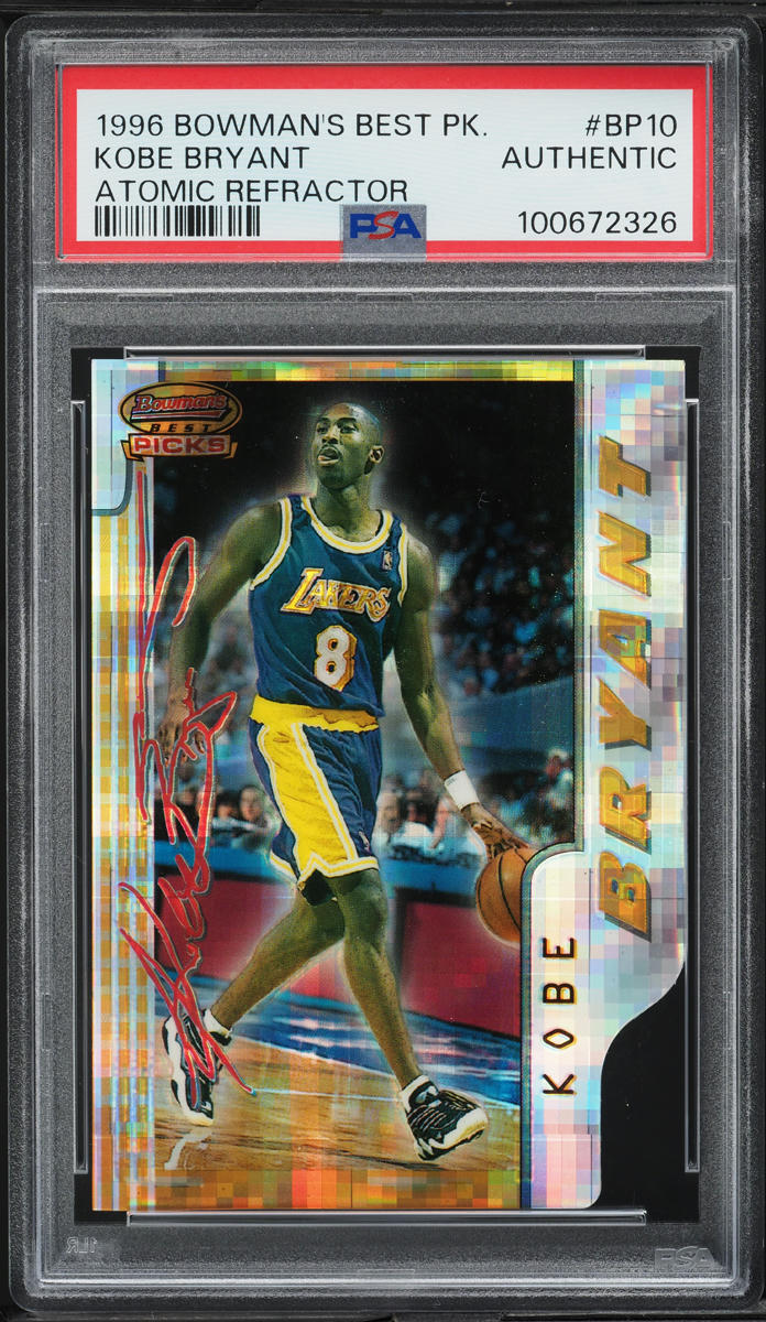 1996 Bowman's Best Picks Atomic Refractor Die-Cut Kobe Bryant ROOKIE ...