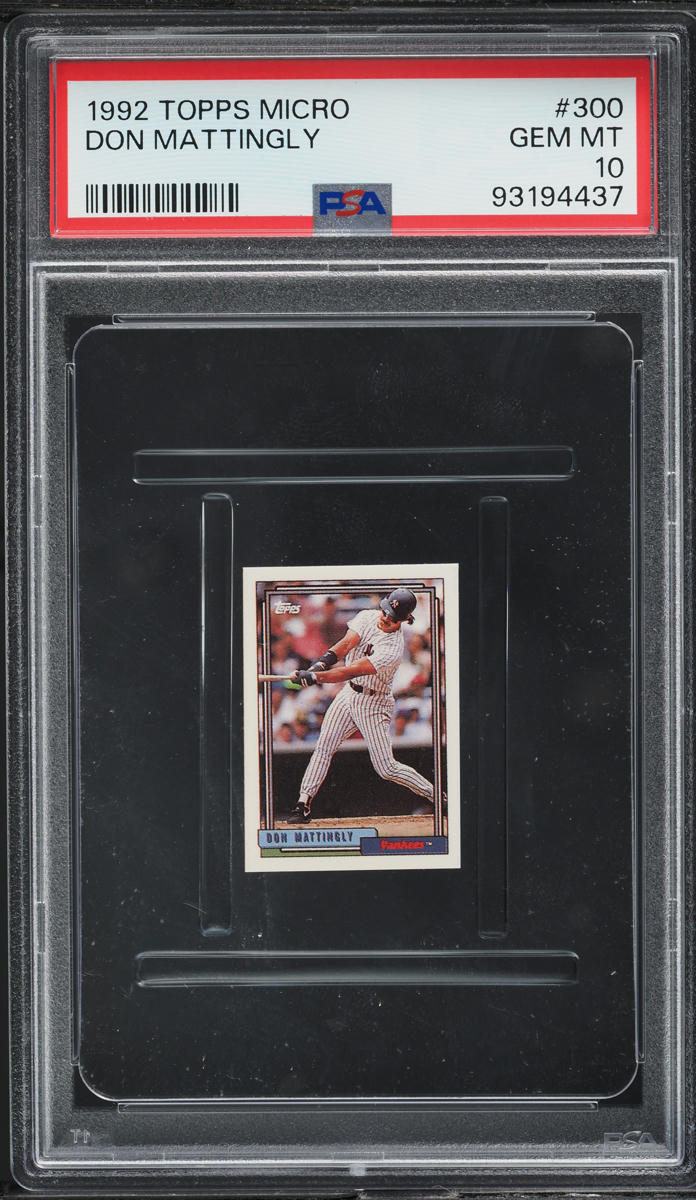 1992 Topps Micro Don Mattingly #300 PSA 10 GEM MINT on Fanatics Collect