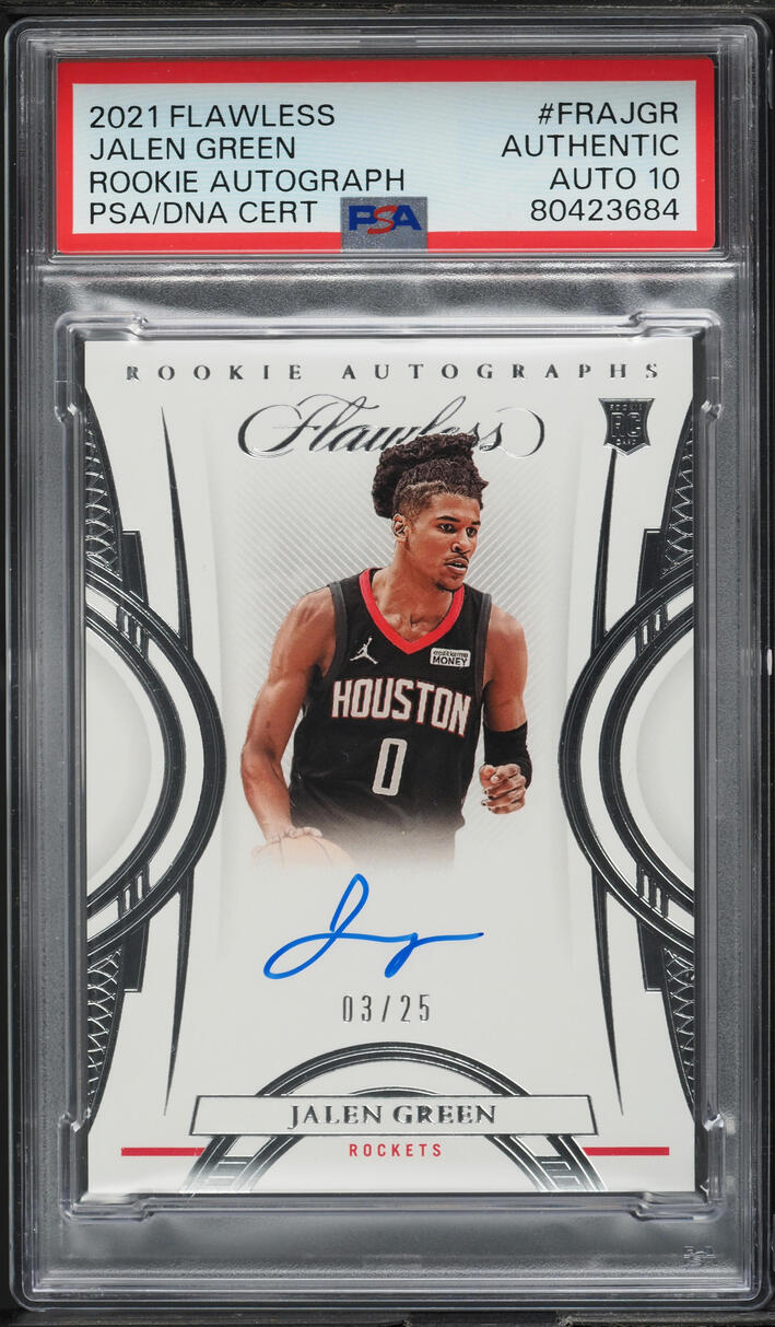 2021 Panini Flawless Jalen Green ROOKIE AUTO DNA 10 /25 #FRA-JGR PSA ...