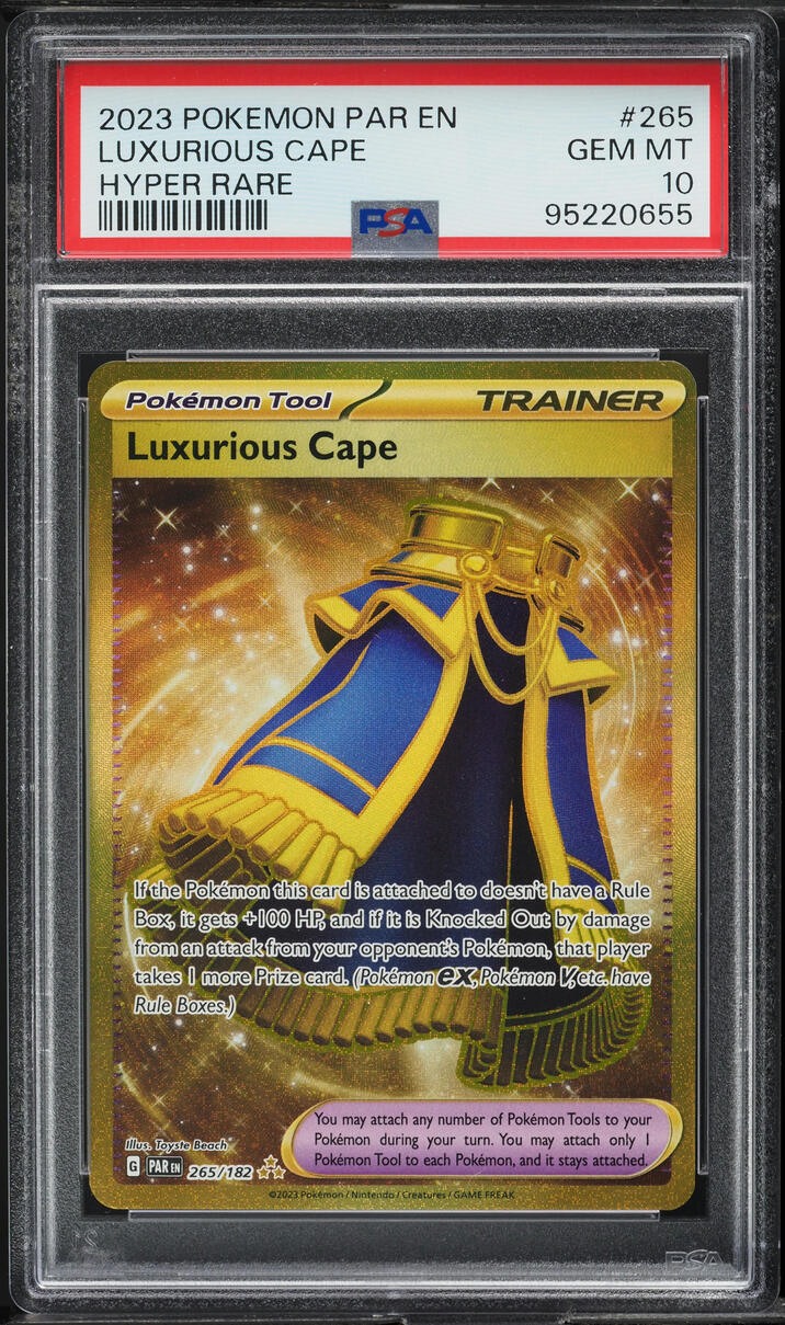 2023 Pokemon SV Paradox Rift Hyper Rare Luxurious Cape #265 PSA 10 GEM ...