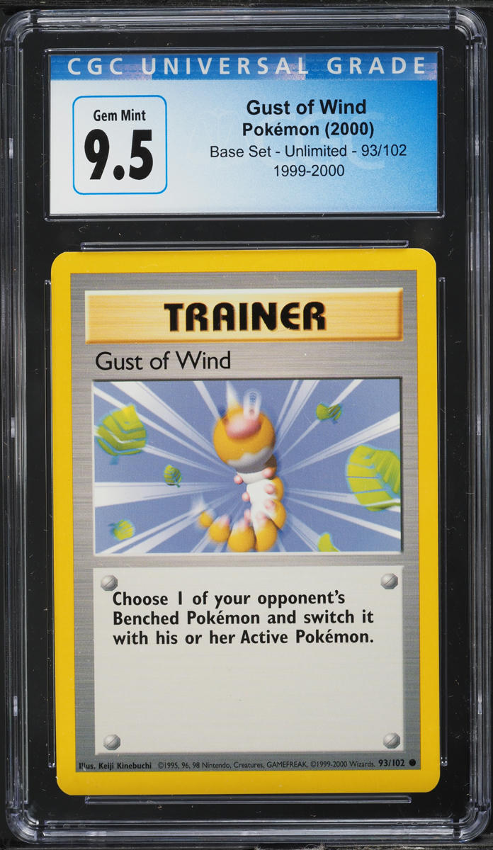 1999-2000 Pokemon Base Set Gust Of Wind #93 CGC 9.5 GEM MINT on ...