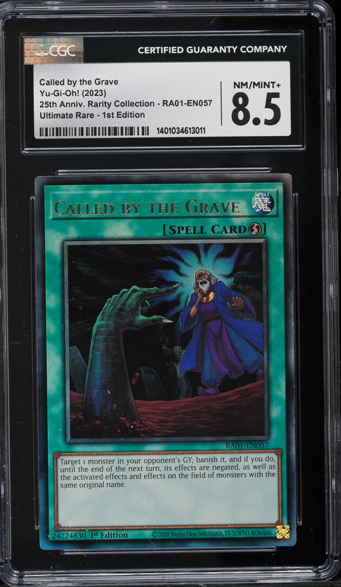 2023 Yu-Gi-Oh! 25th Anniversary 1st Ed Called By The Grave #RA01-EN057 CGC 8.5 on Fanatics Collect
