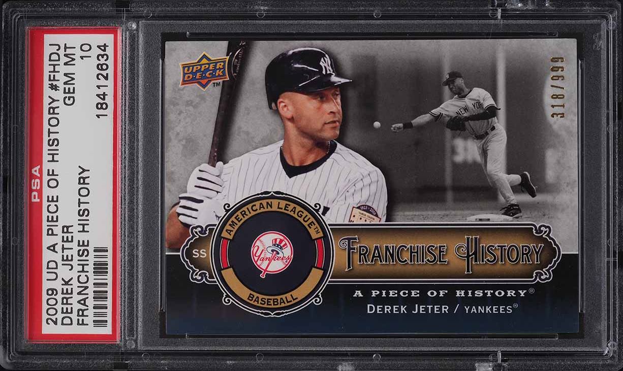2009 Upper Deck A Piece Of History Franchise Derek Jeter /999 PSA 10 GEM MINT on Fanatics Collect