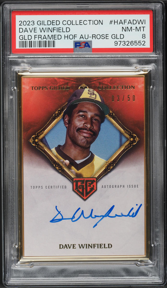 2023 Topps Gilded Collection Framed HOF Rose Gold Dave Winfield AUTO ...