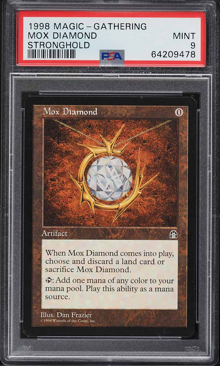 1998 Magic The Gathering MTG Stronghold Mox Diamond PSA 9 MINT on ...