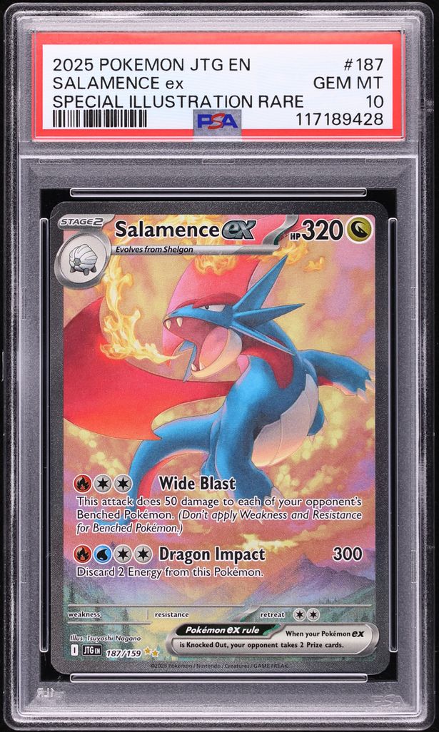 2025 Pokemon Scarlet & Violet Journey Together SIR Salamence ex #187 ...