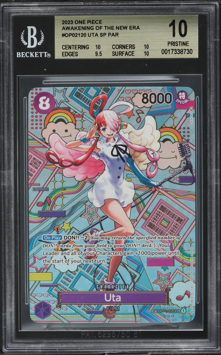 2023 One Piece Awakening Of The New Era Alt Art Uta #OP02-120 BGS 10 ...