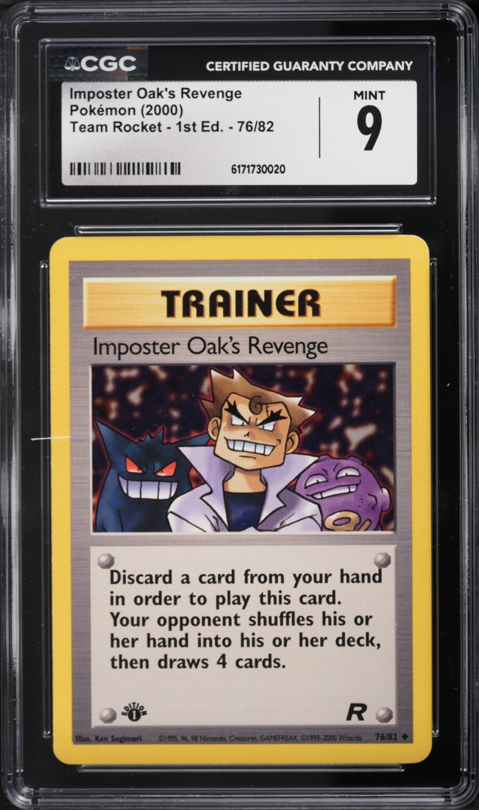 2000 Pokemon Team Rocket 1st Edition Imposter Oak's Revenge #76 CGC 9 ...