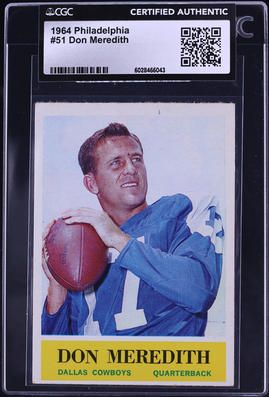 1964 Philadelphia Don Meredith #51 CGC AUTH on Fanatics Collect