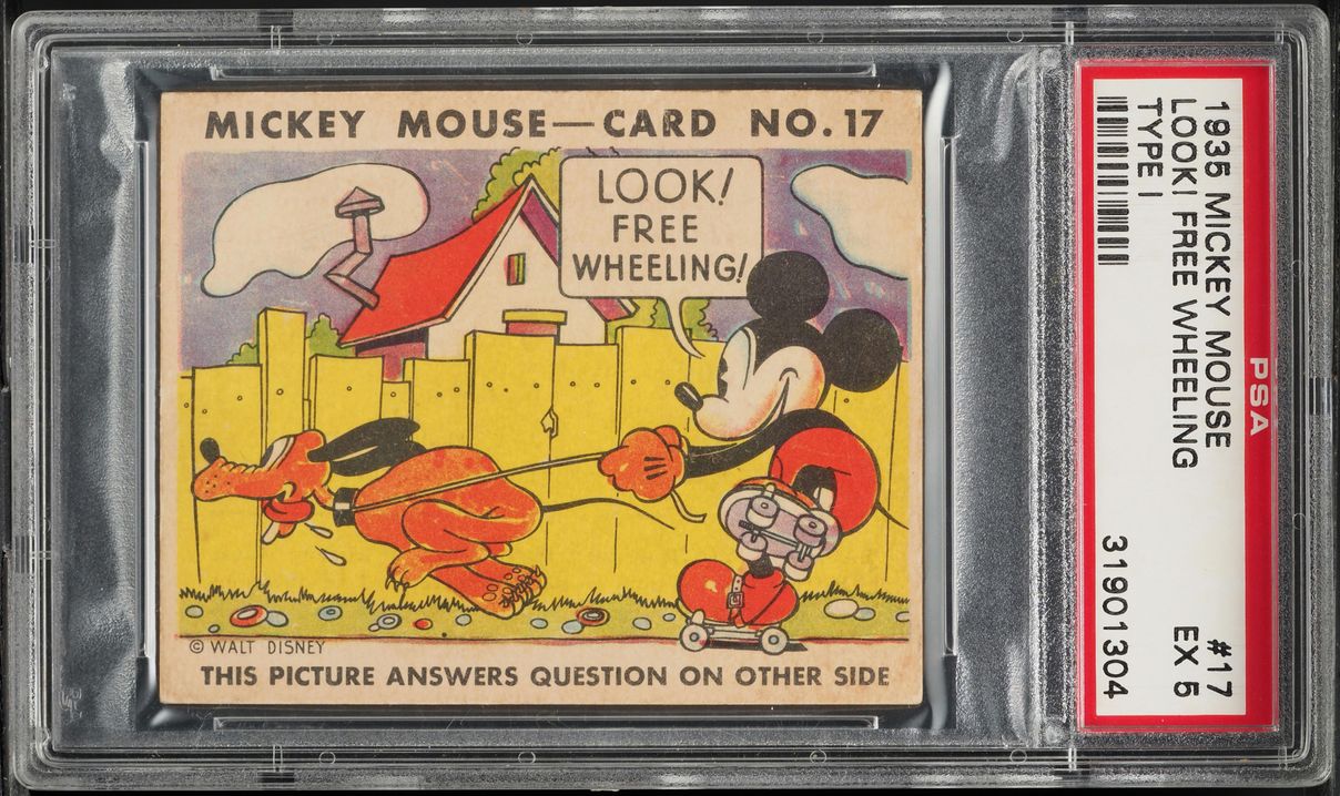 1935 Mickey Mouse Type I Look! Free Wheeling! #17 PSA 5 EX on Fanatics ...