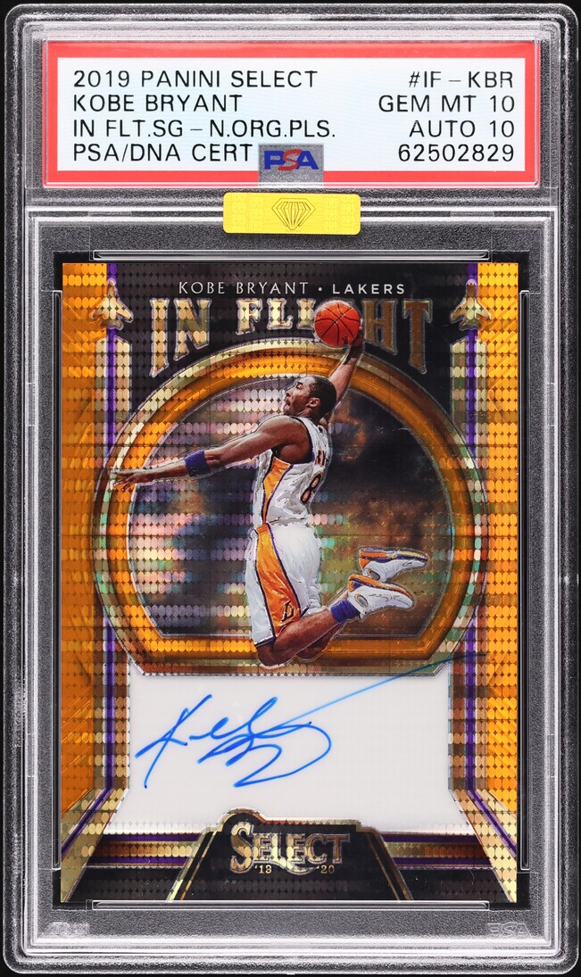 2019 Select In Flight Orange Pulsar Kobe Bryant AUTO DNA 10 /35 MBA PSA 10 GEM on Fanatics Collect
