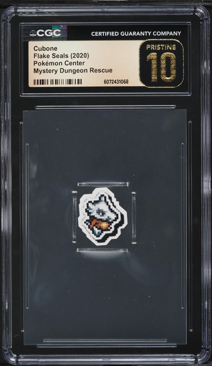 2020 Pokemon Center Flake Seals Mystery Dungeon Rescue Cubone CGC 10 ...