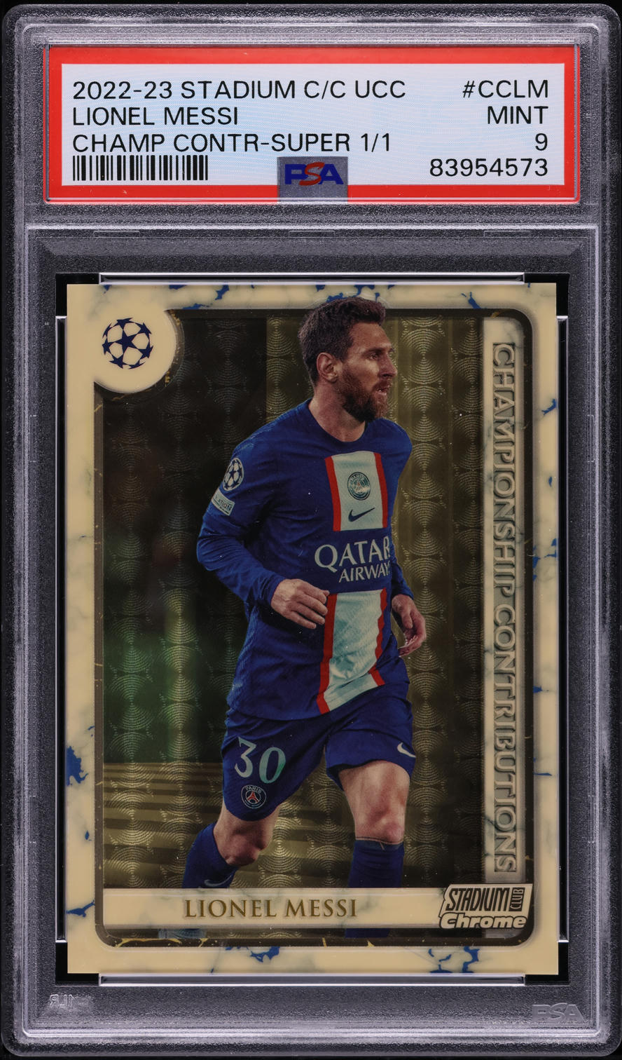2022 Stadium Club Chrome UEFA Championship Contributions Lionel Messi 1 ...