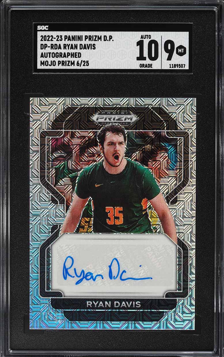 2022 Panini Prizm Draft Picks Mojo Ryan Davis ROOKIE AUTO /25 #DP-RDA ...