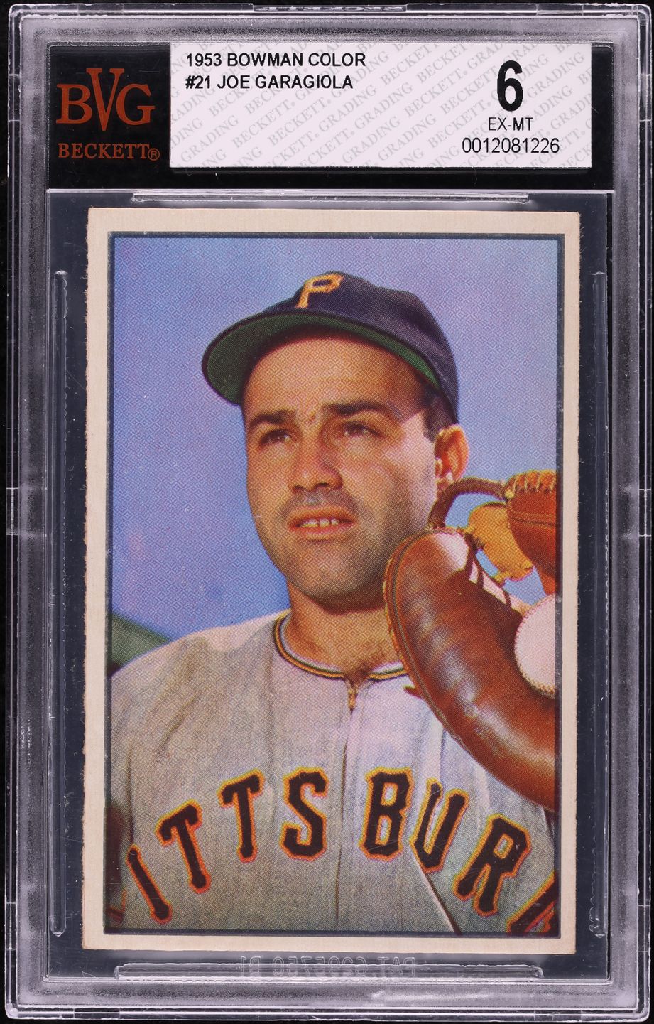 1953 Bowman Color Joe Garagiola #21 BVG 6 EXMT on Fanatics Collect