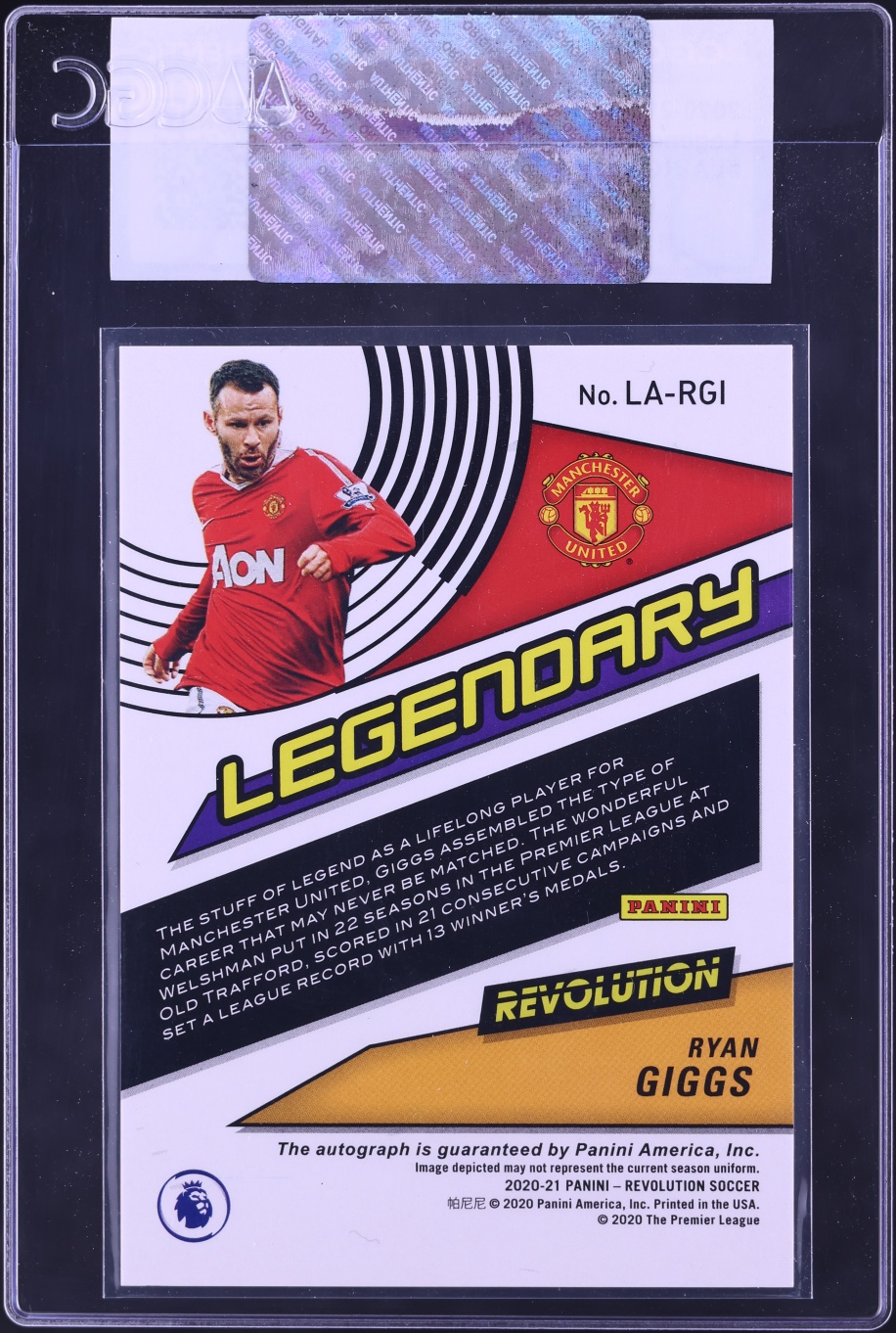 2020 Panini Revolution Premier League Legendary Ryan Giggs AUTO #LA-RGI ...