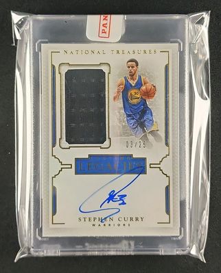 2015 National Treasures Lasting Legacies Stephen Curry PATCH AUTO /25 ...