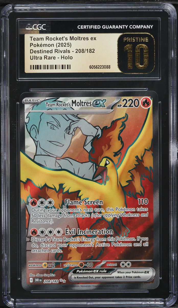 2025 Pokemon SV Destined Rivals Full Art Team Rocket's Moltres ex #208 ...
