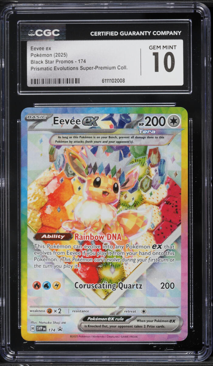 2025 Pokemon SV Promo Prismatic Evolutions Super Premium Holo Eevee ex ...