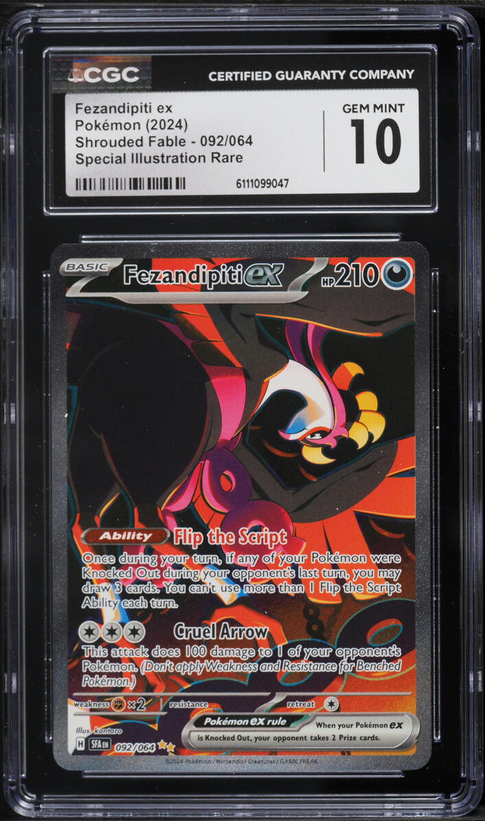 2024 Pokemon Scarlet & Violet Shrouded Fable SIR Fezandipiti Ex #92 CGC ...